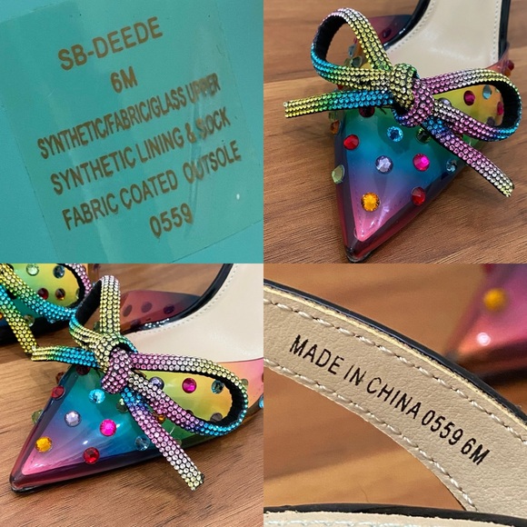 Betsey Johnson | Shoes | Betsey Johnson Deede Embellished Rainbow ...